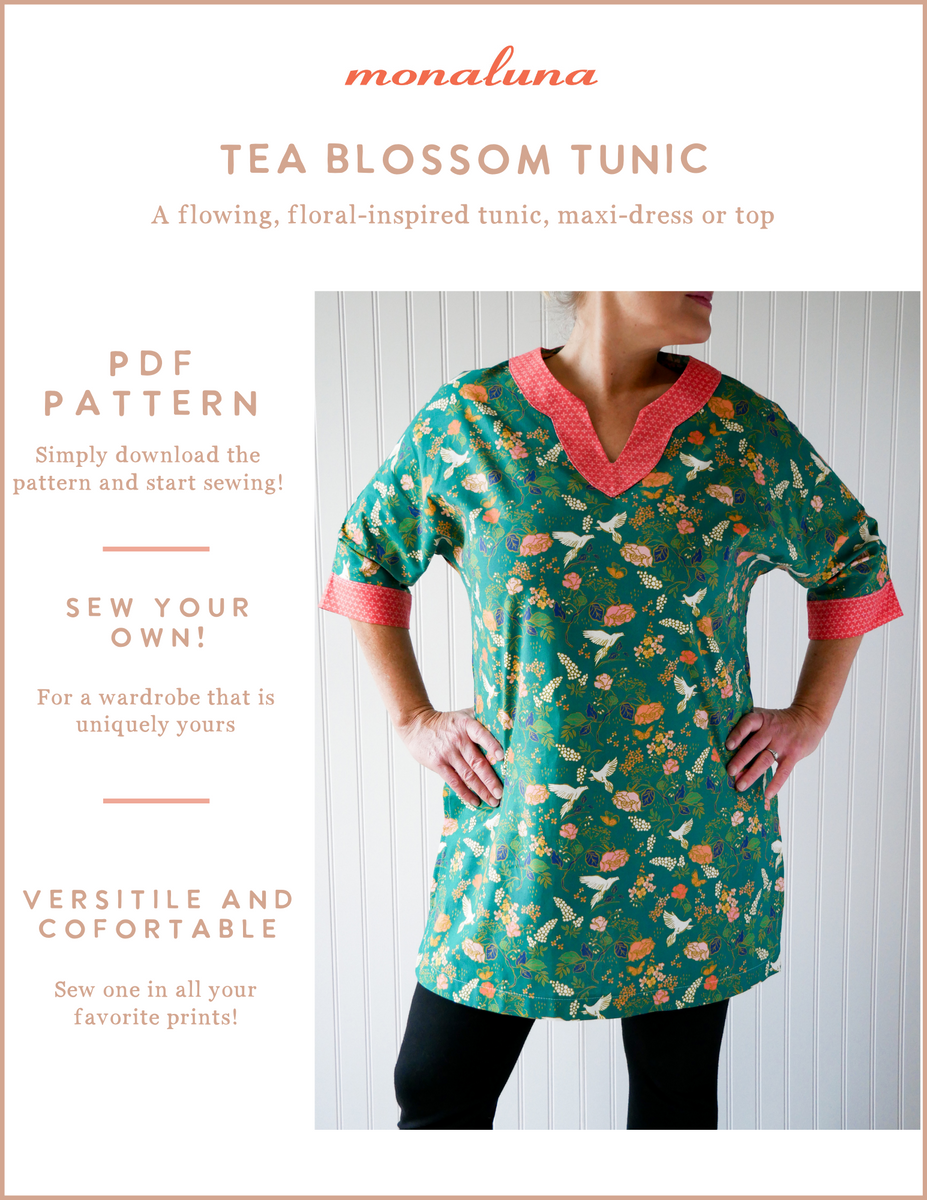 Tea Blossom Tunic - PDF Pattern – Monaluna